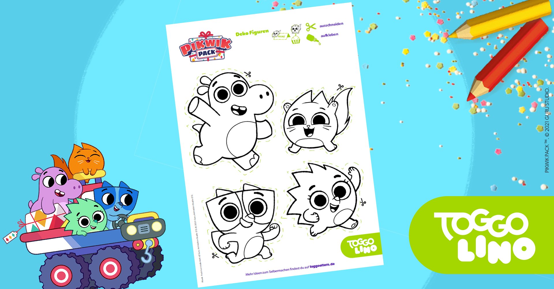 pikwik pack coloring pages